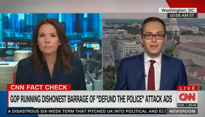 CNN 'Fact Checker' Daniel Dale Whacks Republicans for 'Defund the Police' Ads | Newsbusters